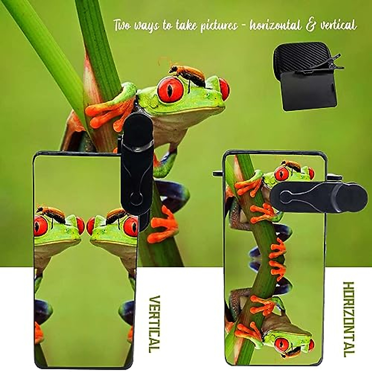 2023 New Smartphone Camera Mirror Reflection Clip Kit, Cell Phone Lens Attachments (White)
