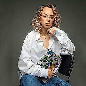 JOBEDE Snakeskin Envelope Clutch Handbag Evening Party Prom Chain Bag Women Shoulder Crossbody Bag