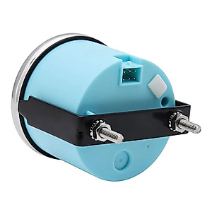 Jiecaizi 52mm/2-1/16 Voltmeter Volts Gauge IP67 8-18V 7 Backlight Colors Anti-Vibration Design - Ideal for Boats Construction Machinery Vehicles in Humid Environments