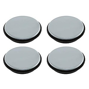 Prime-Line MP75073 Scotch 2-3/8 inch Gray/Black Plastic Round Reusable Furniture Sliders (4-Pack)