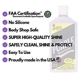 California Custom The Original Purple Metal Polish 12 oz, Great for Polish Aluminum, Chrome, Brass and Even Plastic. Bring Back That Shine! (3)
