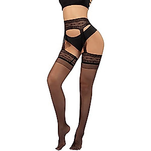 Black Stockings Thigh High Stockings Stockings for Women, Compression Stockings for Women Fish Net Stocking for Women Plus Size Thigh High Stockings Stocking Stuffers for Adults