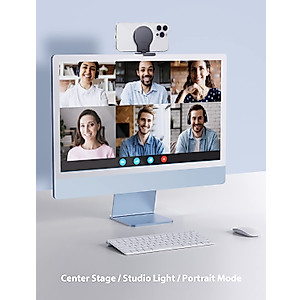 Stouchi Continuity Camera Mount for Desktop Monitor, iMac Compatible iPhone Webcam Mount with Mag-Safe for Mac Desktops and Displays, Apple TV 4K