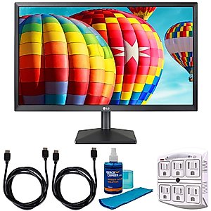 LG 27" FHD Gaming Monitor with AMD FreeSync/ 1920x1080 Resolution/ 2ms Response Time/ 1000:1 Contrast Ratio/ 16:9 Aspect Ratio/VGA/HDMI/On-Screen Control/Black/ 2ft HDMI Cable