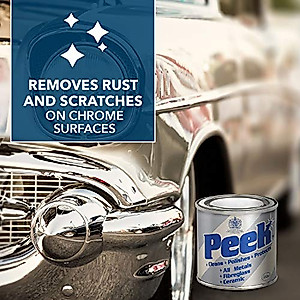 Peek 33700 Metal Cleaner Polishing Compound Paste to Clean, Polish, Shine and Protect Stainless Steel, Silver, Chrome, Fibreglass and Ceramic, 250ML