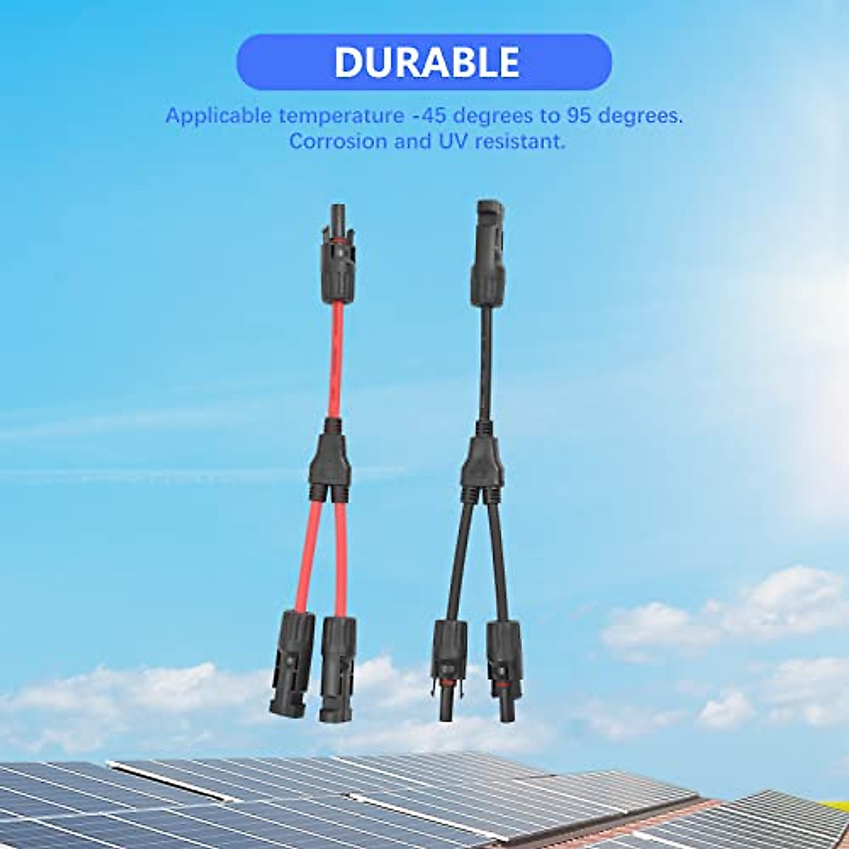 Dongge Solar Connection Y Branch Parallel Adapter Solar Panel Cable ...