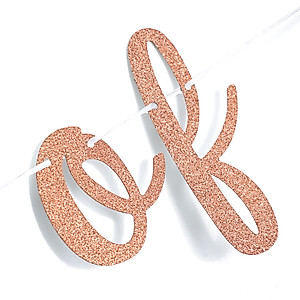 The Beginning of a New Chapter Banner - Farewell Party Decorations - Graduation, Retirement, Baby Shower, Engagement, Job Change, Goodbye Party Decorations, Rose Gold Glitter