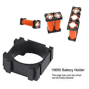 ACEIRMC 100Pcs 18650 Lithium Battery Holder, Plastic Battery Pack Bracket Cylindrical Cell Battery Stand Cell Spacer for DIY Fixed Battery