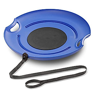 GoSports 29" Heavy-Duty Winter Snow Saucer with Padded Seat and Hand Pull Strap - Choose Your Style