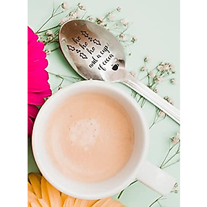 Ho Ho Ho Spoon Gift For Christmas for Tea Coffee Cocoa Lovers gift for Wife/Husband | Christmas Stocking Stuffer | Stainless Steel 7 inches Teaspoon