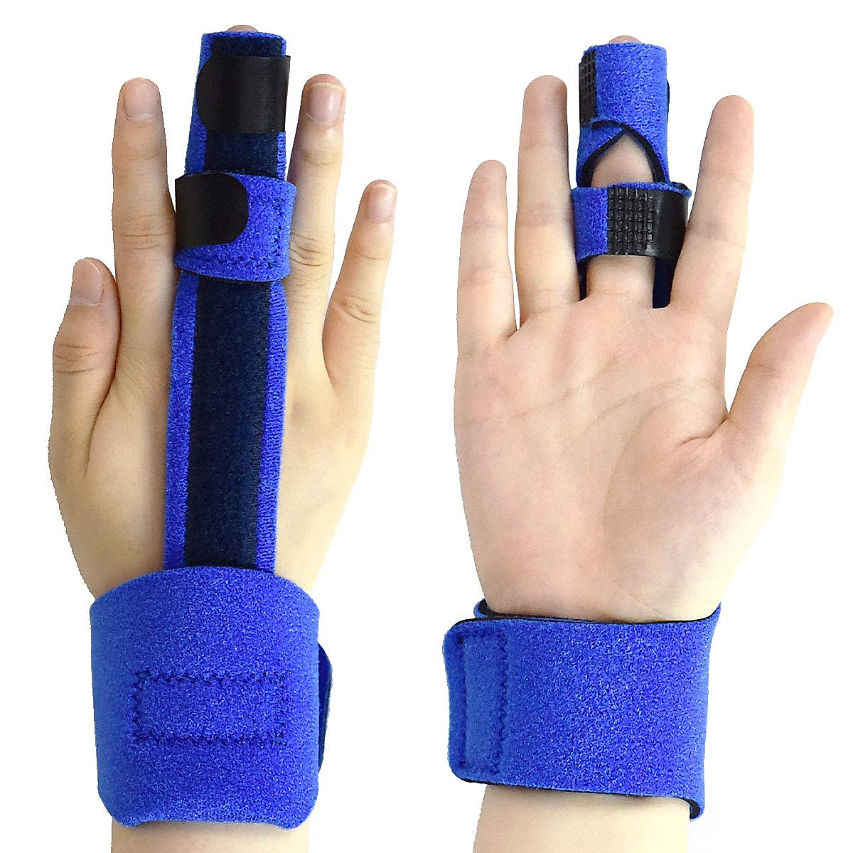 KuKiMa Finger Extension Splint, Medical Aluminum Support Trigger Finger Sprains Wounds Fingers Injuries Strains Mallet Finger Pain Relief Adjustable Extension Splint Fits All Fingers