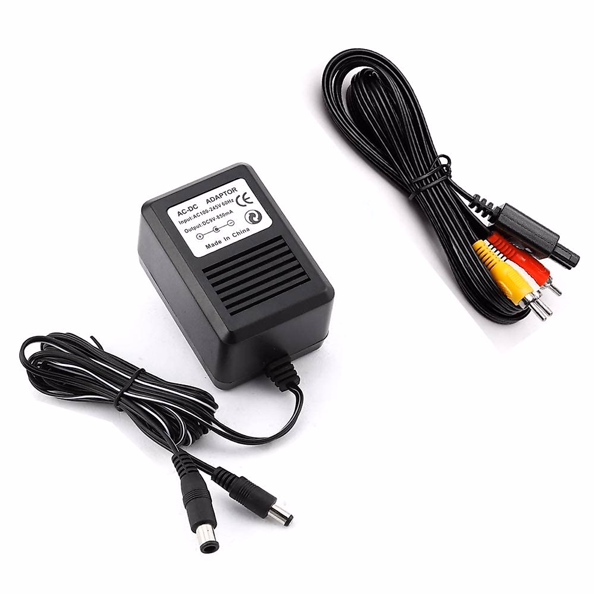 CHILDMORY Power Supply AC Power Adapter Cord 3 in 1 US Plug with AV cable for NES US Version, SNES, Genesis Console