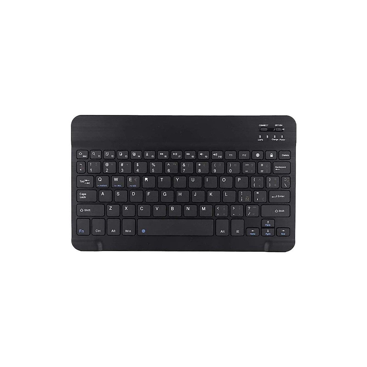 V BESTLIFE Keyboard Spanish English 10.1" Slim Ultra Wide 80-Key Keyboard Bluetooth 3.0 for Android/for iOS/for Win