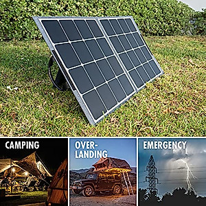 Wagan Foldable 18V Solar Panel with Anderson Connector 6 ft Power Cable Compatible with Any Anderson Equipped Device for RV Laptops Solar Generator Van Camping Off-Grid (100 Watt)