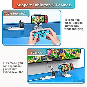 Switch Dock Charger for Nintendo Switch, Mirabox 36W Portable TV Docking Station for Nintendo Switch with 4K@60Hz HDMI/USB2.0/PD USB-C Fast Charging Ports, Full-Featured USB-C to USB-C Cable Included