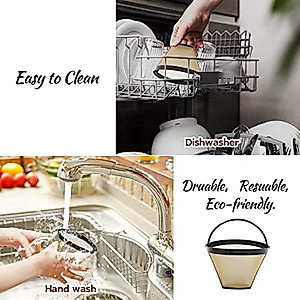 Reusable coffee filters for cuisinart coffee filter replacement No.4 Permanent coffee filter basket for Cuisinart DCC-3200P1 SS-15P1 Ninja CFP301 CFP201-3 Packs