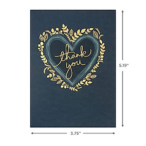 Hallmark Thank You Cards Assortment, Foil Hearts and Flowers (48 Thank You Notes and Envelopes)
