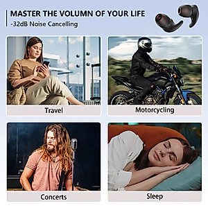 KAUGIC Ear Plugs for Noise Reduction Noise Cancelling Earplugs