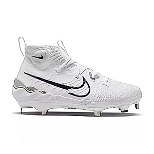 Nike Alpha Huarache NXT DJ6517-100 White-Black-Wolf Grey Men's Metal Baseball Cleats 8.5 US