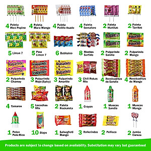 Las Posadas Mexican Candy Assortment – 100 PCs – Spicy, Sweet, Sour Dulces Mexicanos Assortment Pack – Mexican Snacks for Kids and Adults (Fiesta Pack)