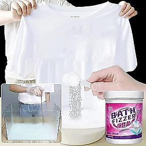 Active Explosive Salt Clothing Cleaning Powder, Ultra White Laundry Powder Detergent, Color Bleaching Powder, Active Enzyme Laundry Stain Remover, Fast and Efficient, Powerful Washing Powder (260g)