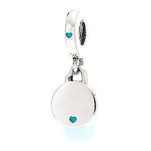 Lkwidi Glow-in-the-dark Lightbulb Double Dangle Charm 925 Sterling Silver Pendant,Jewelry Beads Gifts for Women Bracelet&Necklace