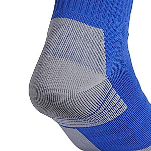 adidas Speed 2 Soccer Socks for Boys, Girls, Men and Women (1-Pair), Team Royal Blue/White/Light Onix Grey, Large