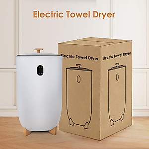 Bonrcea 2-in-1 Portable Clothes Dryer & Heated Towel Warmer, with 4000 RPM, Stainless Steel Interior, 35L Capacity, Timer Function, Ideal Valentine's Day Gift, White