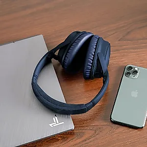 WC Wicked Cushions Upgraded Replacement Ear Pads for Bose QC35 & QC35ii (QuietComfort 35) Headphones & More - Softer Leather, Luxurious Memory Foam, Added Thickness, Extra Durability | Midnight Blue