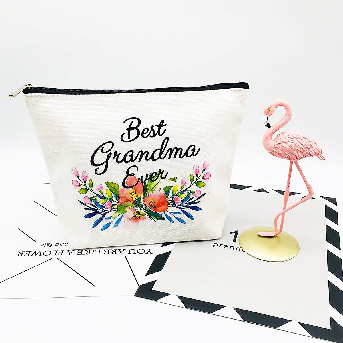 Charmoly Grandma Gifts Best Grandma Ever Makeup Bag Mother's Day Gifts Grandmother Birthday Gifts Nana Gift for Mom from Granddaughter