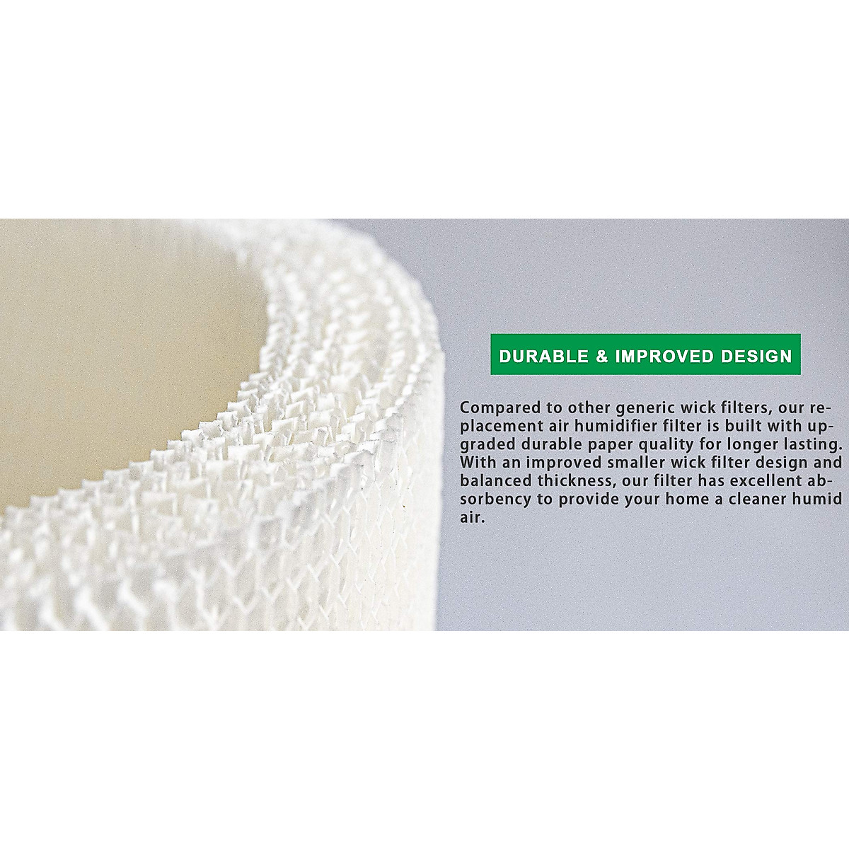 LBLVBNEWD 4 Pack Replacement Wick Humidifier Filter Compatible with Essick Air MAF2 Moist AIR MA0800,MA0600,MA0601 & Kenmore 15408,29988