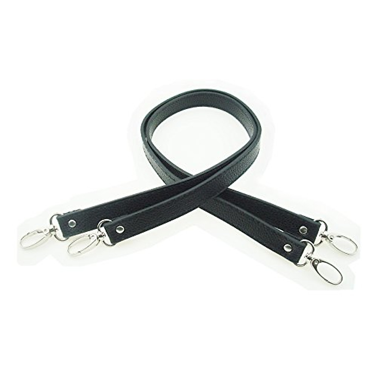 5Afashion One Pair 25" Leather Wristlet Bag Handles,Replacement Tote Should handles,Purse Straps,Wallet Bag Handle Straps (black)