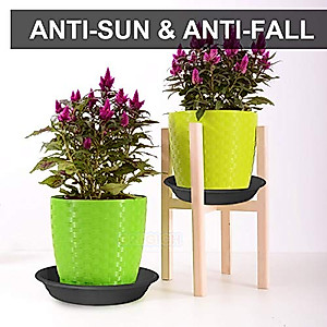 GREGICH 6 Pack Plastic Plant Saucer Plant Tray Planter Water Drip Tray, Plant Saucers for Indoors Outdoor Plant Drainage Tray, Thick Heavy Durable Sturdy Flower Pot Saucers Plant Trays for Pots Base