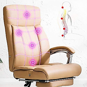 ZLBYB Furniture Series Big Rated Black Leather Executive Swivel Ergonomic Office Chair with Extra Wide Seat