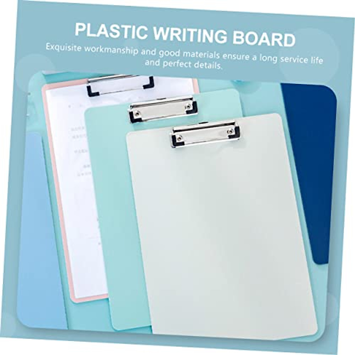 Operitacx 2pcs Writing Pad Pencils Letter File Folders Office File Folders Writing Clipboard A4 Document Holder Exam Paper Clips Writing Base Plate Writing Support Plate Clip Board