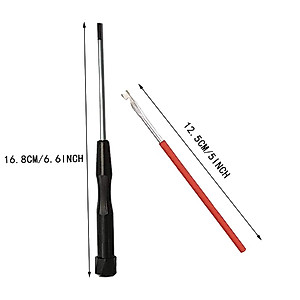 Jiayouy Woodwind Instrument Repair Tool Kit Spring Hook Double Headed Flat Pad Screwdriver Set for Sax Clarinet Oboe Flute Piccolo 3PCS