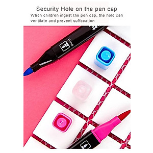 Kekelele WQIYA Dual Tip Markers for Kids, Washable Markers Set, Art Markers with Stand Portable Box, Gift For Kids (36 Colours)