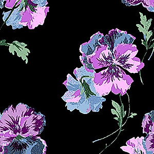 Vera Bradley Women's Plush Throw Blanket, Fleece, Floating Plum Pansies, 80 X 50