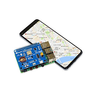 sb components Raspberry Pi GPS HAT GNSS Module GPS HAT for Raspberry Pi 4B/3B+/3B/2B/Zero/W/Zero WH, Supports GPS, BDS, QZSS, etc.