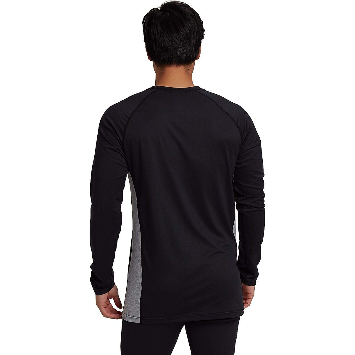 Burton Men's Standard Midweight X Base Layer Crewneck, True Black/Gray Heather, Medium