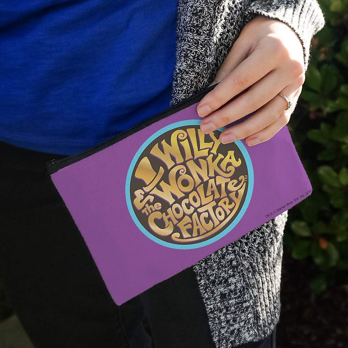 Willy Wonka and The Chocolate Factory Logo Pencil Pen Organizer Zipper Pouch Case