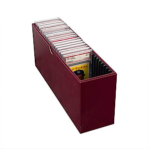 BCW Slotted Graded Card Storage Box | Holds 26 PSA, CSG, CGC, PCG Graded Slabs | Burgundy Cardstock Trading Card Box with Slots | Secure Storage for Sports Cards, Pokémon, TCG, Baseball, and More