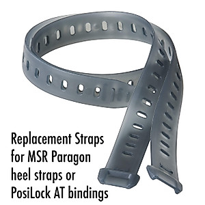 MSR Paragon/PosiLock Snowshoe Binding Replacement Strap Set (1 Pair), 18 Inch Grey