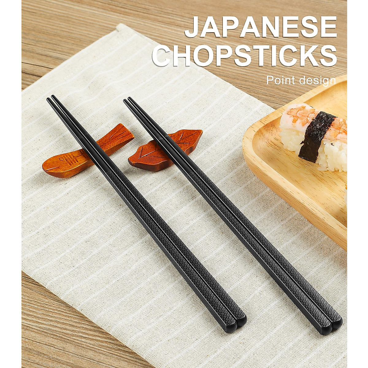LOROTOCO 50 Pairs Chopsticks | Reusable | Dishwasher Safe | Bulk | Fiberglass | Adults | | Commercial - （9.45in）