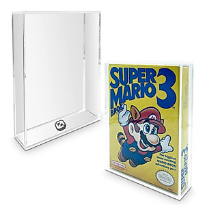 Acrylic Video Game Box Storage Case for Nintendo NES Video Game Box - 4MM Thick, Anti-Dust, Anti-UV, and Acid-Free Clear NES Holder, Video Game Covers by EVORETRO (Pack of 2)