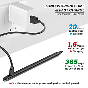 Chromebook Flip 2-in-1 Touchscreen Laptop Stylus Pen, Active Pen Digital Capacitive Stylus for ASUS Chromebook Flip 2-in-1 Laptop Stylus with Ultra Fine Tip,Touch-Control and Rechargeable,Black