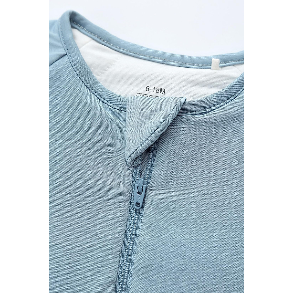 Unisex Baby Toddler Sleep Sack 1.0 TOG Viscose from Bamboo Sleeping Bag Infant Boys Girls Wearable Blankets with Legs (Dusty Blue, 6-18M)