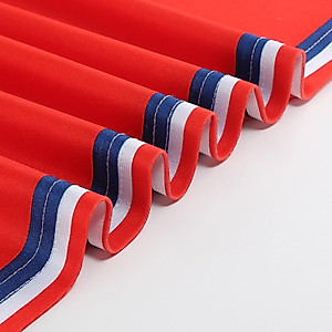 GRAJTCIN Kids Cheerleader Costume for Girls V Neck Cheer Dress Cheerleading Uniform 6-7 Years Halloween Cosplay (130, Red)