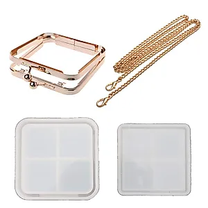HELYZQ DIY Clear Dynamic Liquid Square Quicksand Bag Silicone Mold Resin Casting Craft