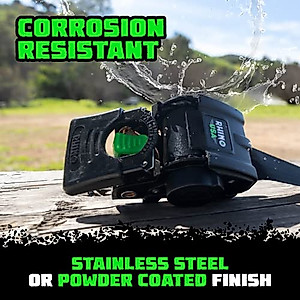 Rhino USA Retractable Transom Tie-Down Straps (2-Pack) - 3,000lb Guaranteed Max Break Strength, Heavy Duty 2" x 43" Marine Trailer Tie Downs for Boat, Jet Ski, Seadoo and More!